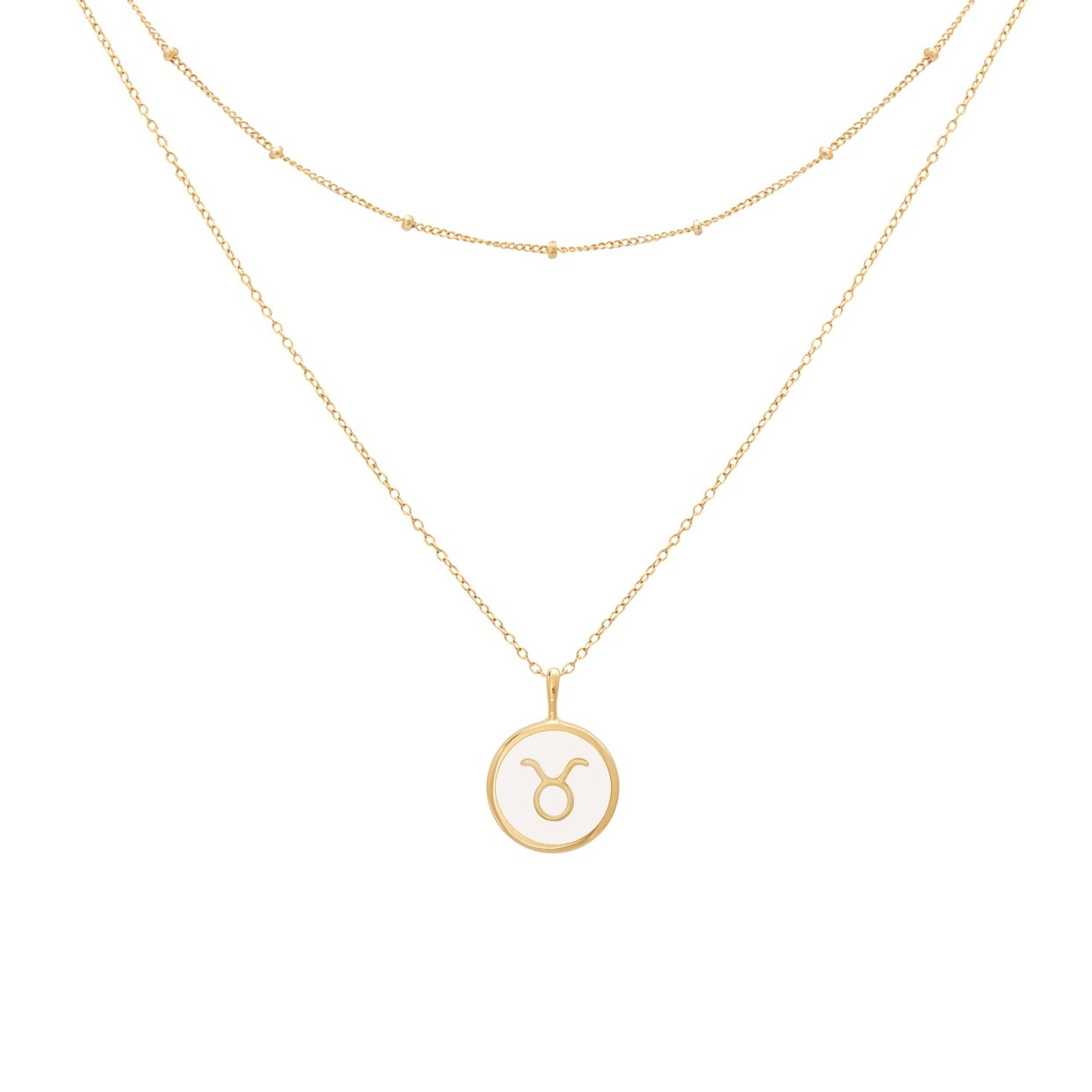 Dainty women's necklace with zodiac symbol - Taurus / Taurus – float